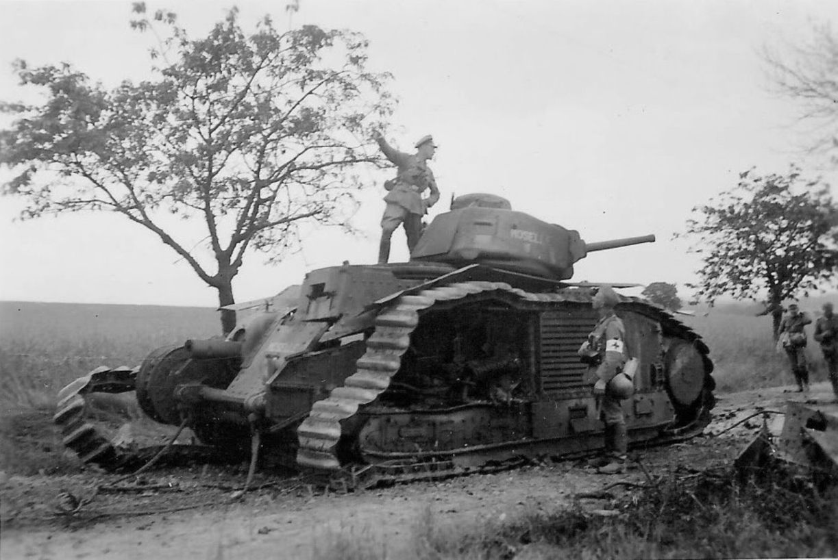 A French heavy tank Char B1-bis no. 316 "Moselle", France 1940 ...