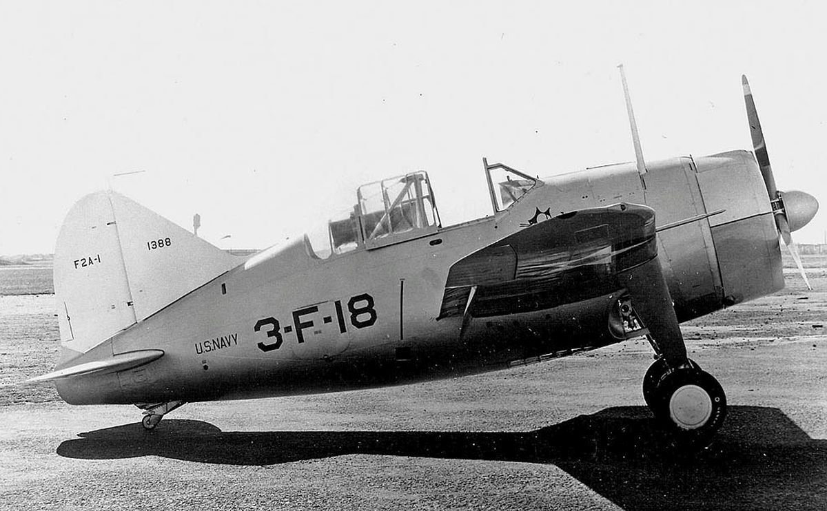 Brewster F2A-1 Buffalo, code 3-F-18, VF-3, 1940 (2) | Aircraft of World ...