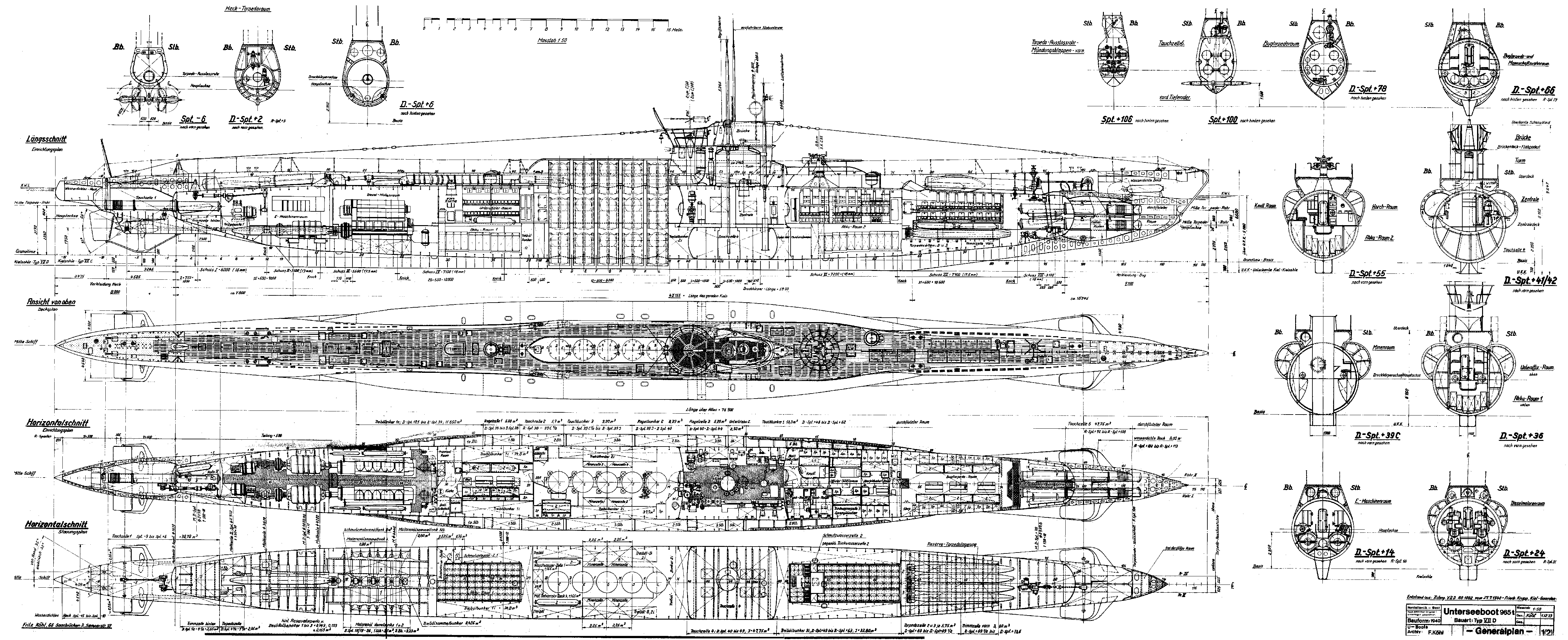 german-ww2-submarine-general-plan-7d-vii-d1 | Aircraft of World War II ...