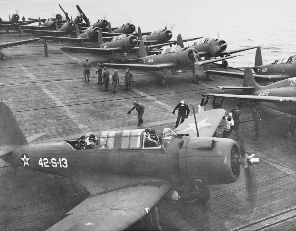 Vought SB2U Vindicator, USS Ranger CV-4, 1941 | Aircraft of World War ...
